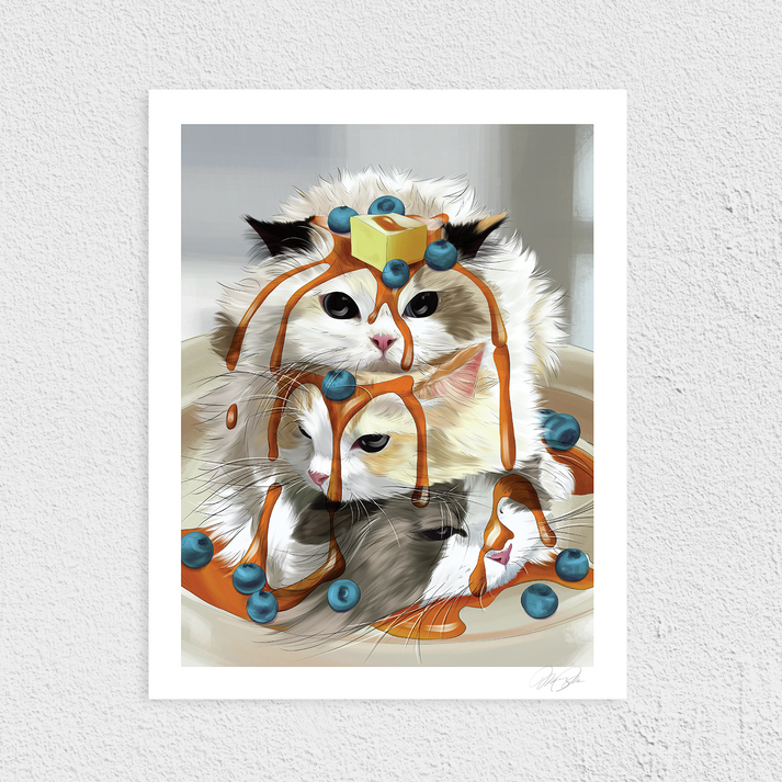 Blueberry Flapcats Art Print – Cat Loaf Studio